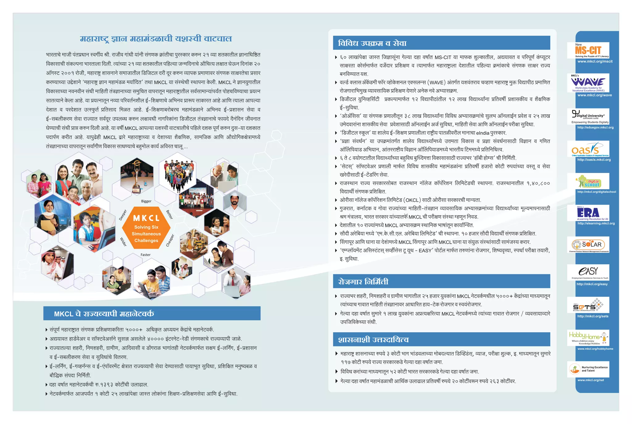 Mkcl highlights on 10th anniversary | PDF