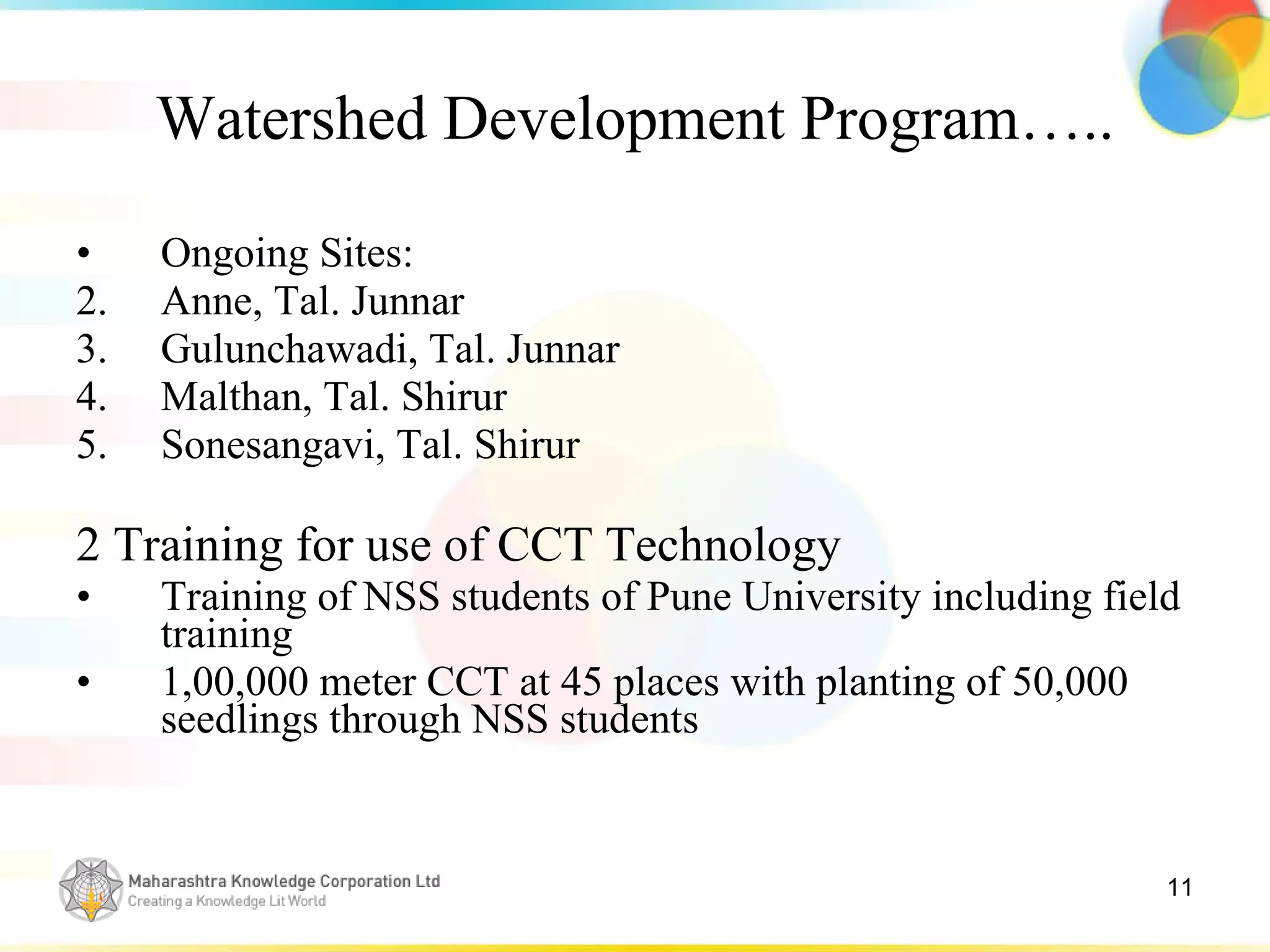 MKCL watershed management | PPS