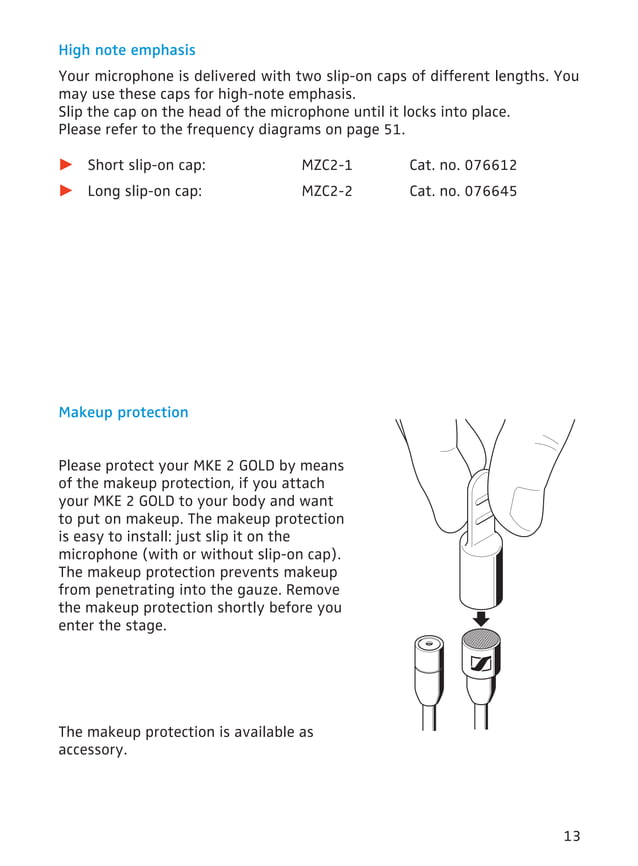 Sennheiser MKE 2-EW-Gold clip-on lavalier microphone | PDF