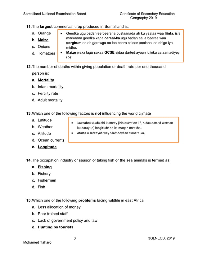 GEO_F4_Exam-2019-Answers.pdf | Gardening | Home & Garden