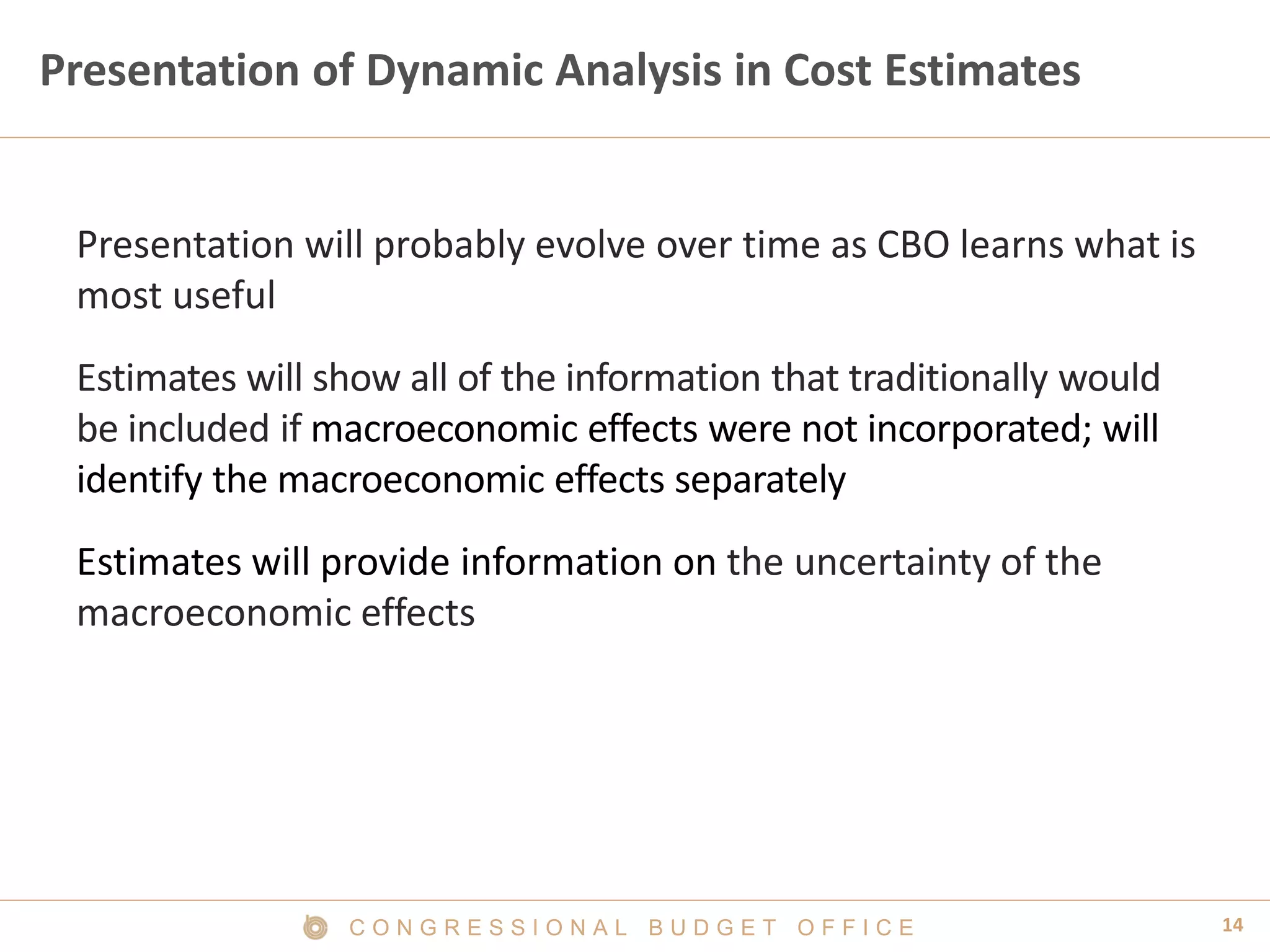 How CBO Will Implement Dynamic Scoring | PPT