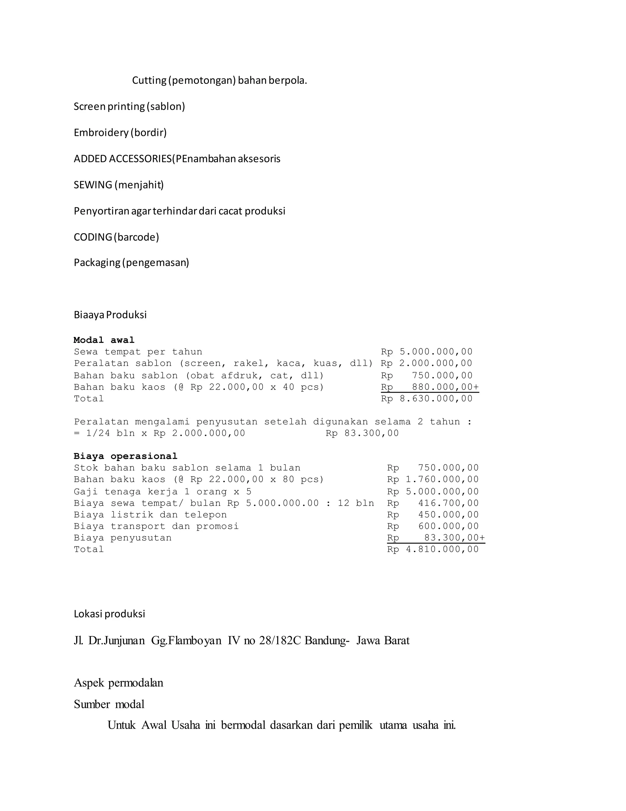 Proposal usaha | PDF