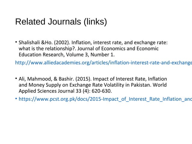 Relationship between Inflation, Interest Rates, and Exchange Rates ...