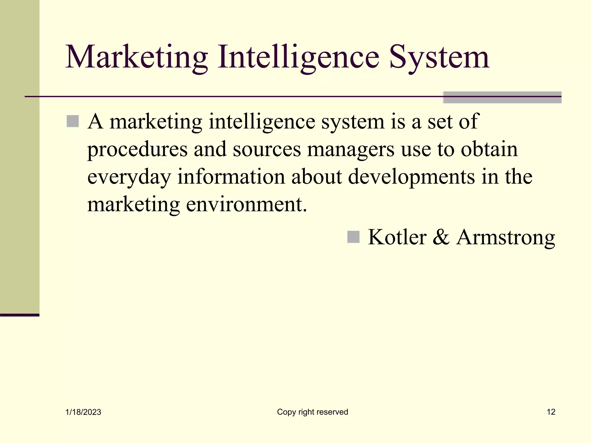 Marketing Information System and Demand Measurement | PPT