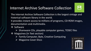 Rescuing and preserving old software | PPT | Free Download