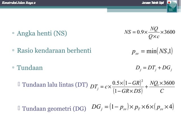 Mkji simpang bersinyal | PPT