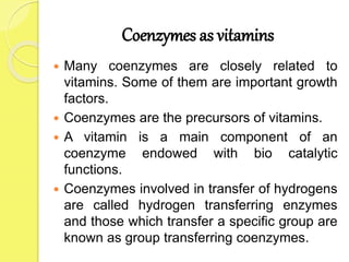 enzyme and coenzym | PPT