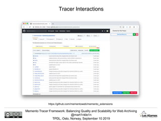 The Memento Tracer Framework: Balancing Quality and Scalability for Web Archiving | PPTX