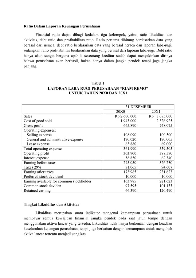 Mklh analisis laporan keuangan klmpok | PDF