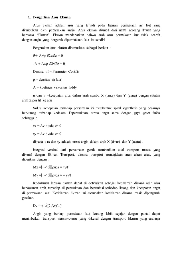 Mklh arus ekman | DOCX