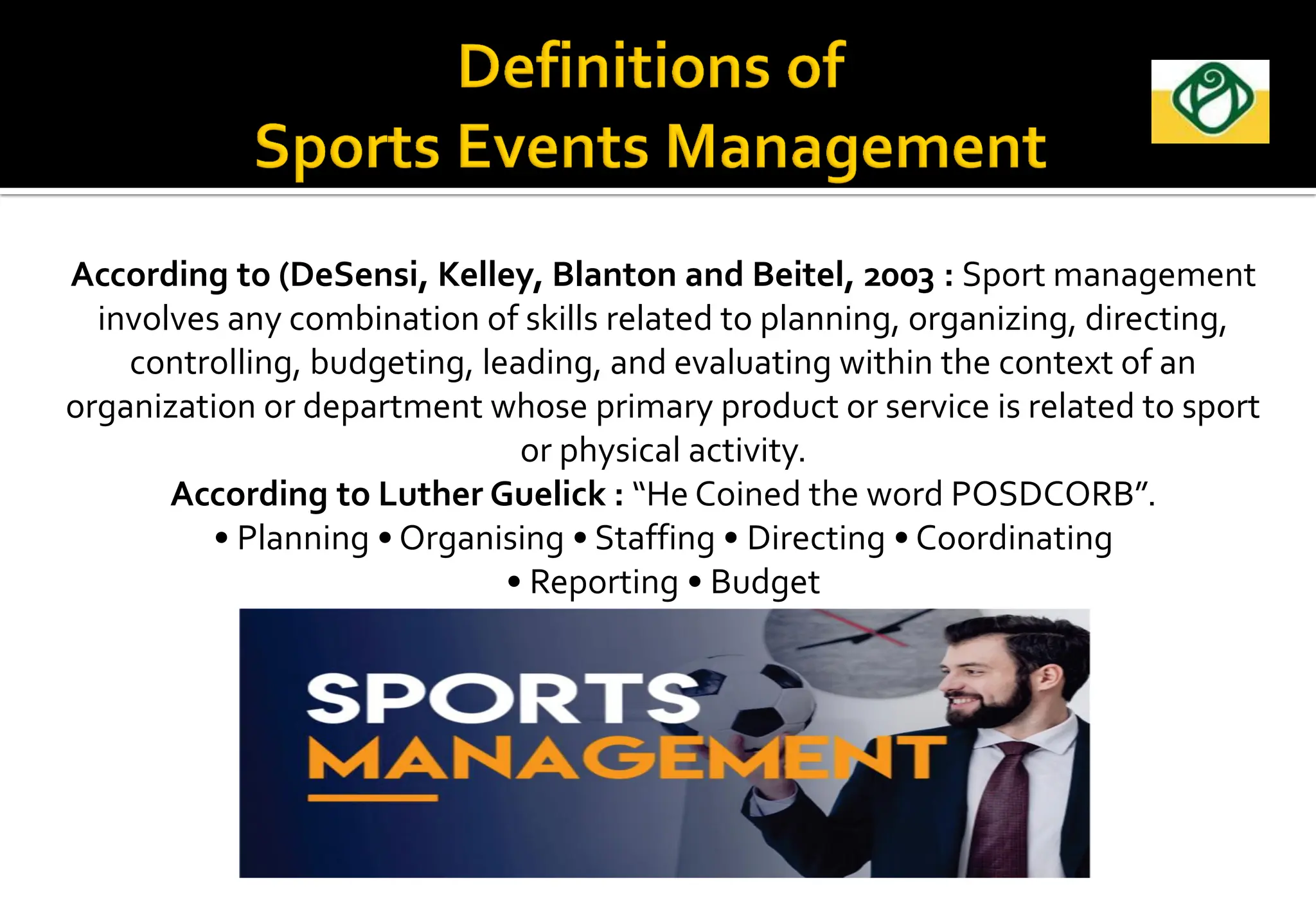 Management of sporting events - physical education | PDF