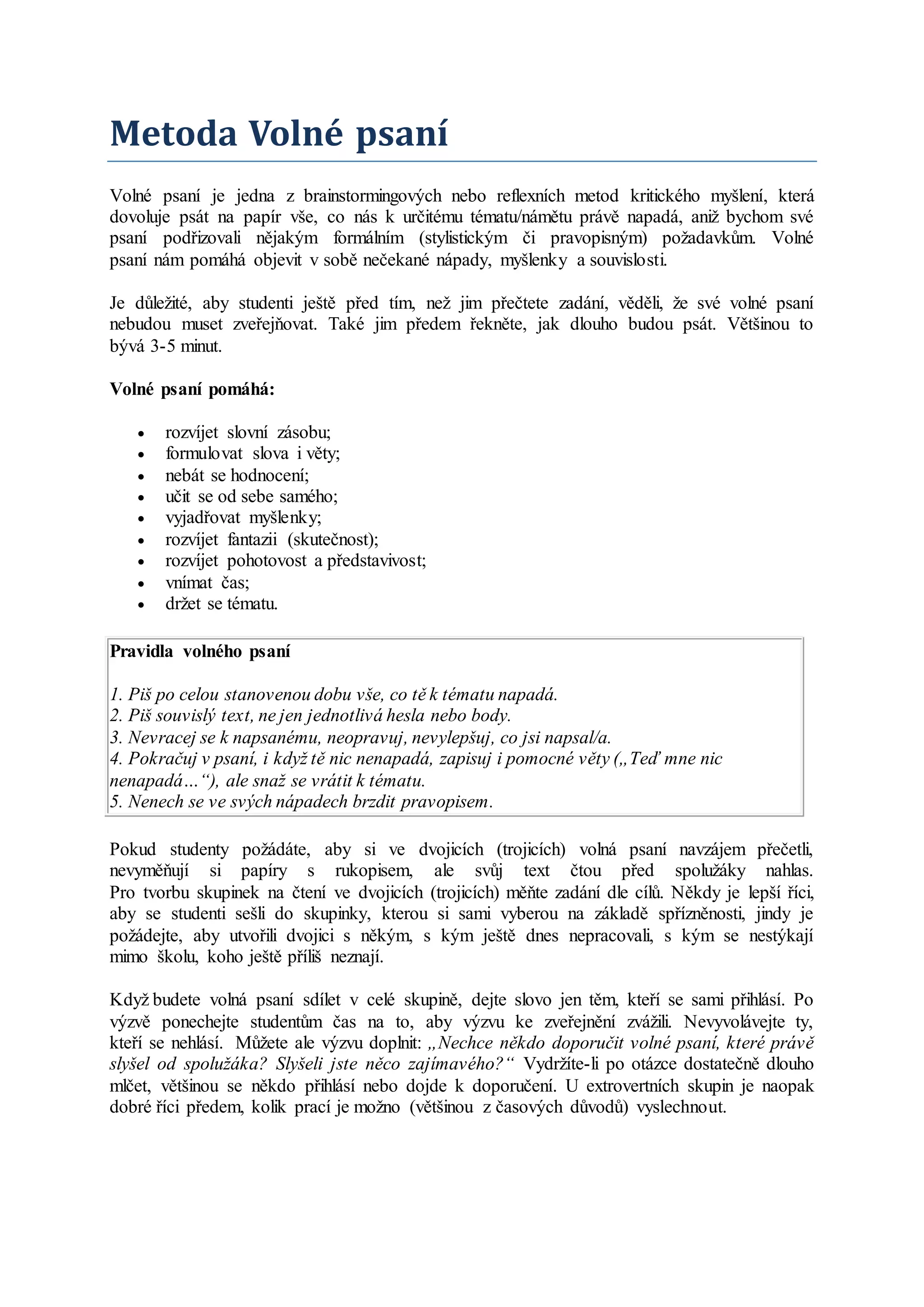 Diskuzní metody | PDF