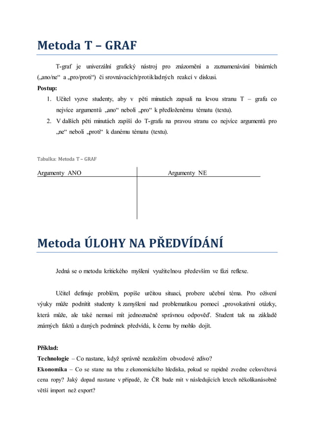 Diskuzní metody | PDF