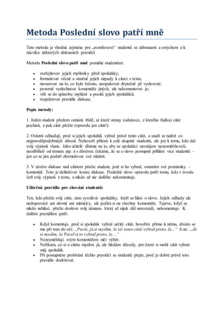 Diskuzní metody | PDF