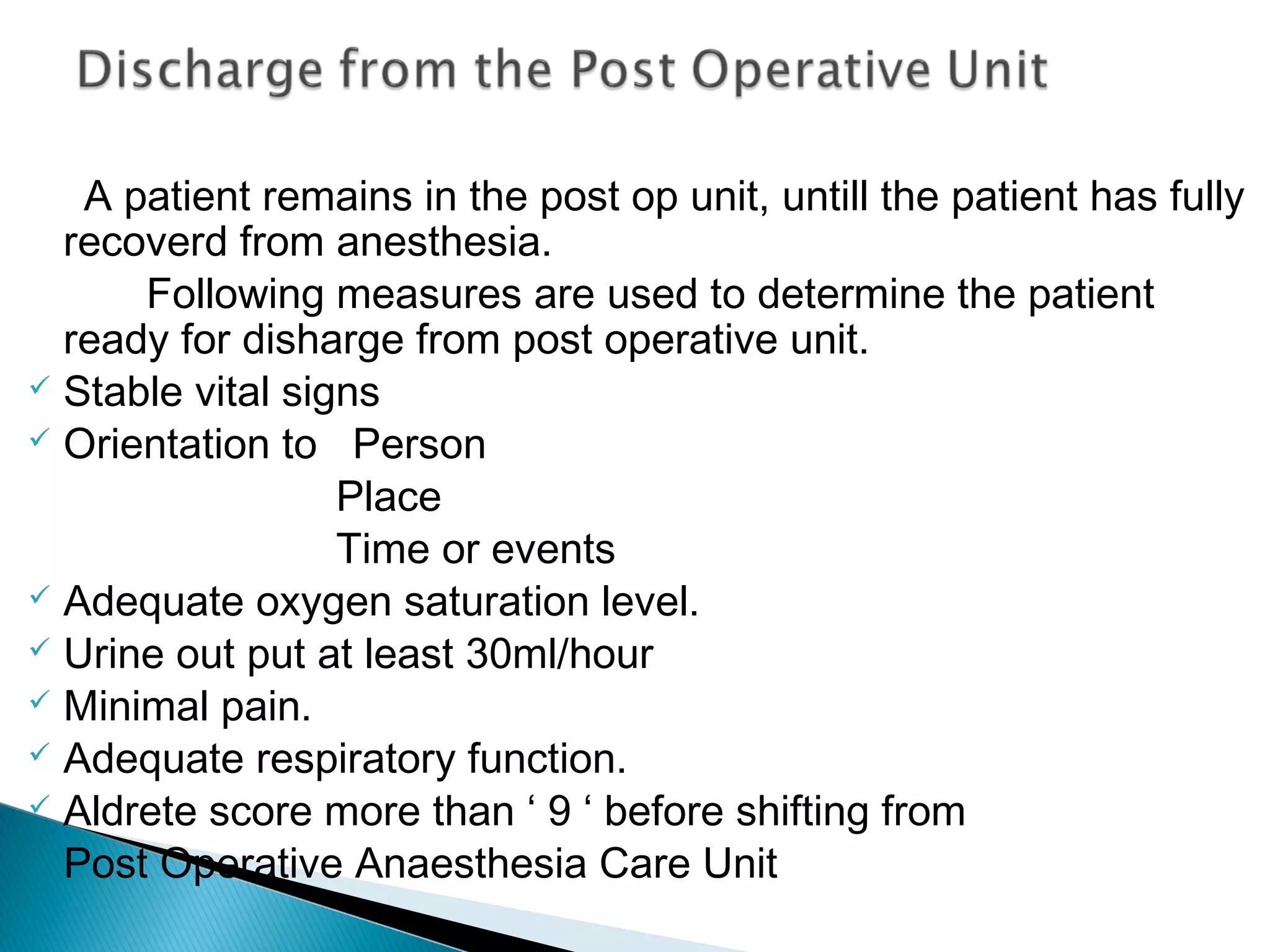 Mk post op care | PPT