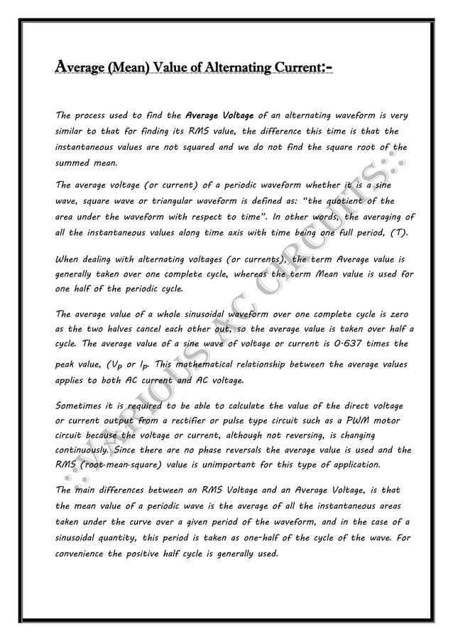 Alternating Current -12 isc 2017 ( investigatory Project) | PDF ...