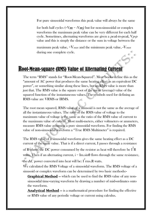 Alternating Current -12 isc 2017 ( investigatory Project) | PDF ...