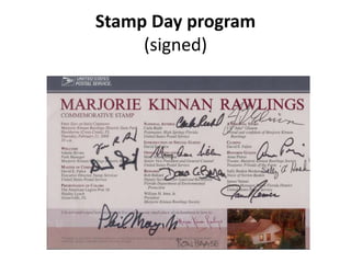 Marjorie Kinnan Rawlings Stamp Day | PPTX