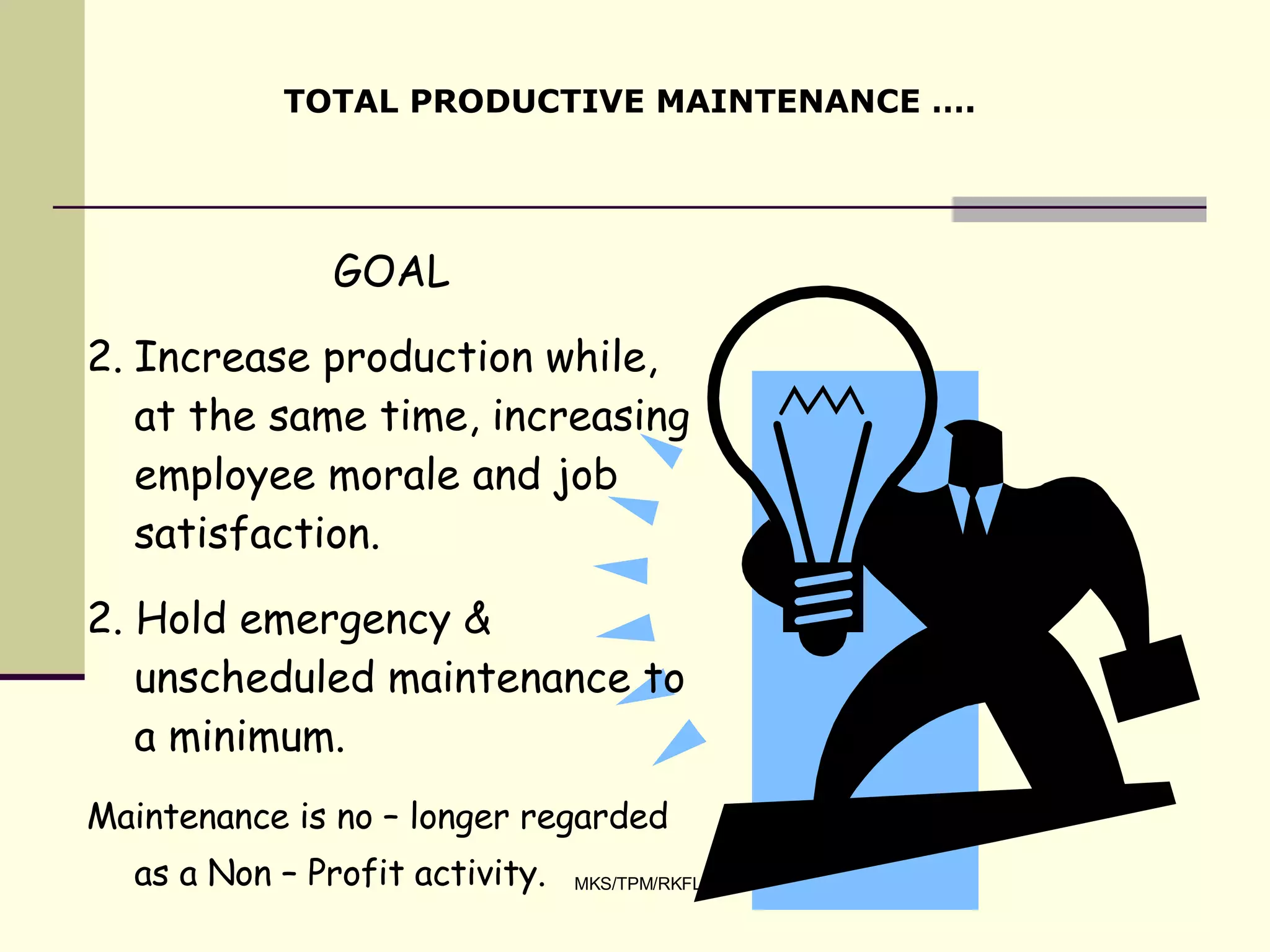 Presentation on Total Productive Maintenance | PPT