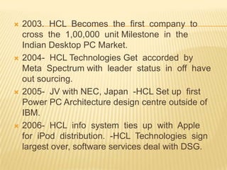 Presentation on HCL..... | PPTX | Laptops | Computing