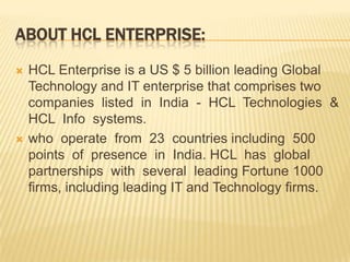 Presentation on HCL..... | PPTX