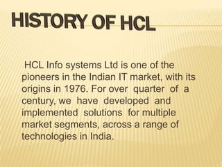Presentation on HCL..... | PPT