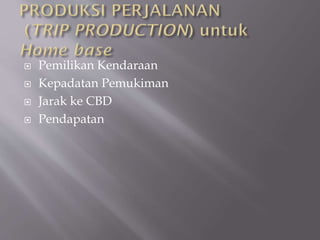 Mk sistranp (perencanaan transportasi) | PPTX