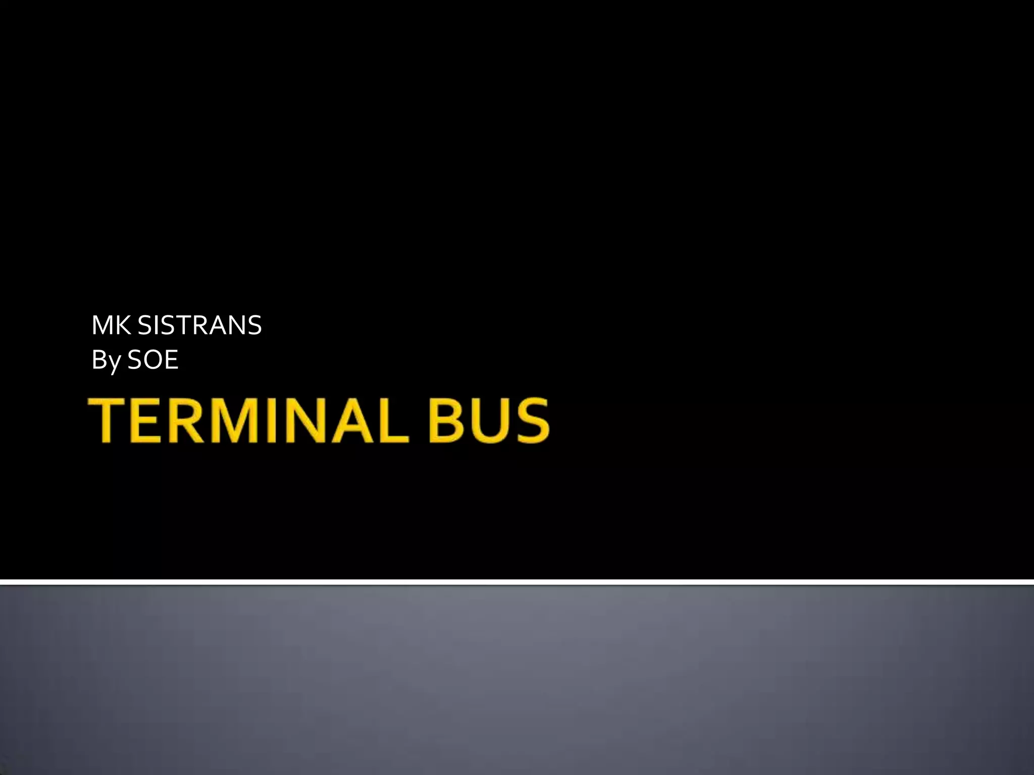 Mk sitrans (terminal bus) | PPT
