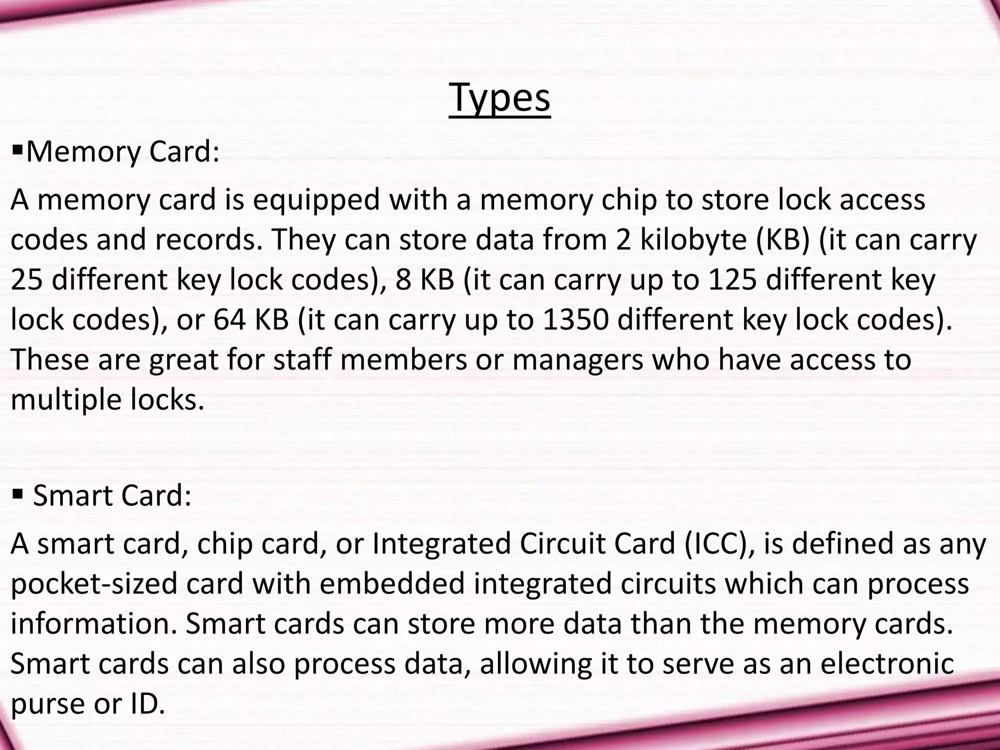 Electronic key-card & ELC;elc | PPTX