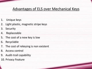 Electronic key-card & ELC;elc | PPTX