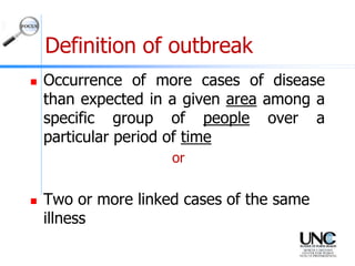 Outbreak investigation | PPTX | Infectious Diseases | Diseases and ...