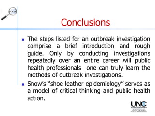 Outbreak investigation | PPTX | Infectious Diseases | Diseases and ...