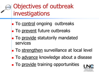 Outbreak investigation | PPTX | Infectious Diseases | Diseases and Conditions