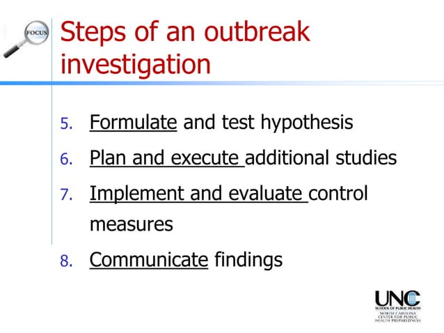 Outbreak investigation | PPT