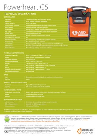 Cardiac Science Powerheart G5 AED Brochure | PDF