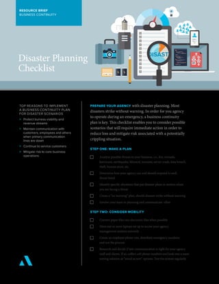 Applied Systems Disaster Recovery Checklist | PDF | Business | Business ...