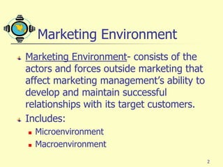 Analyzing the Marketing Environment | PPT