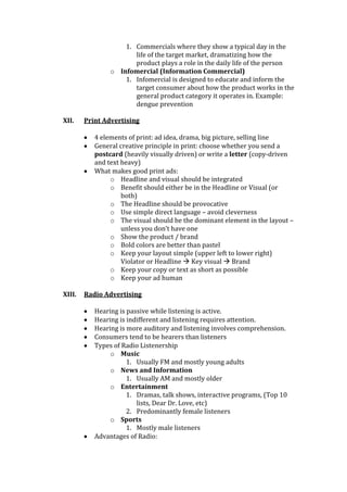 Mkt 121 advertising management notes (Albert Cuadrante) | PDF