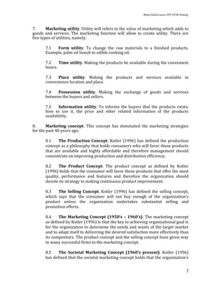 Agriculture Marketing (Mkt165) chapter 1-introduction | DOC