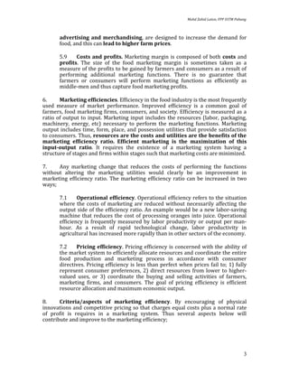 Agriculture Marketing (Mkt165) chapter 5-marginal cost & mktg ...