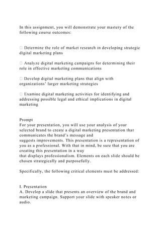 MKT 265 Final Project II Guidelines and Rubric Overvi.docx