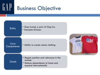 Gap inc objectives store