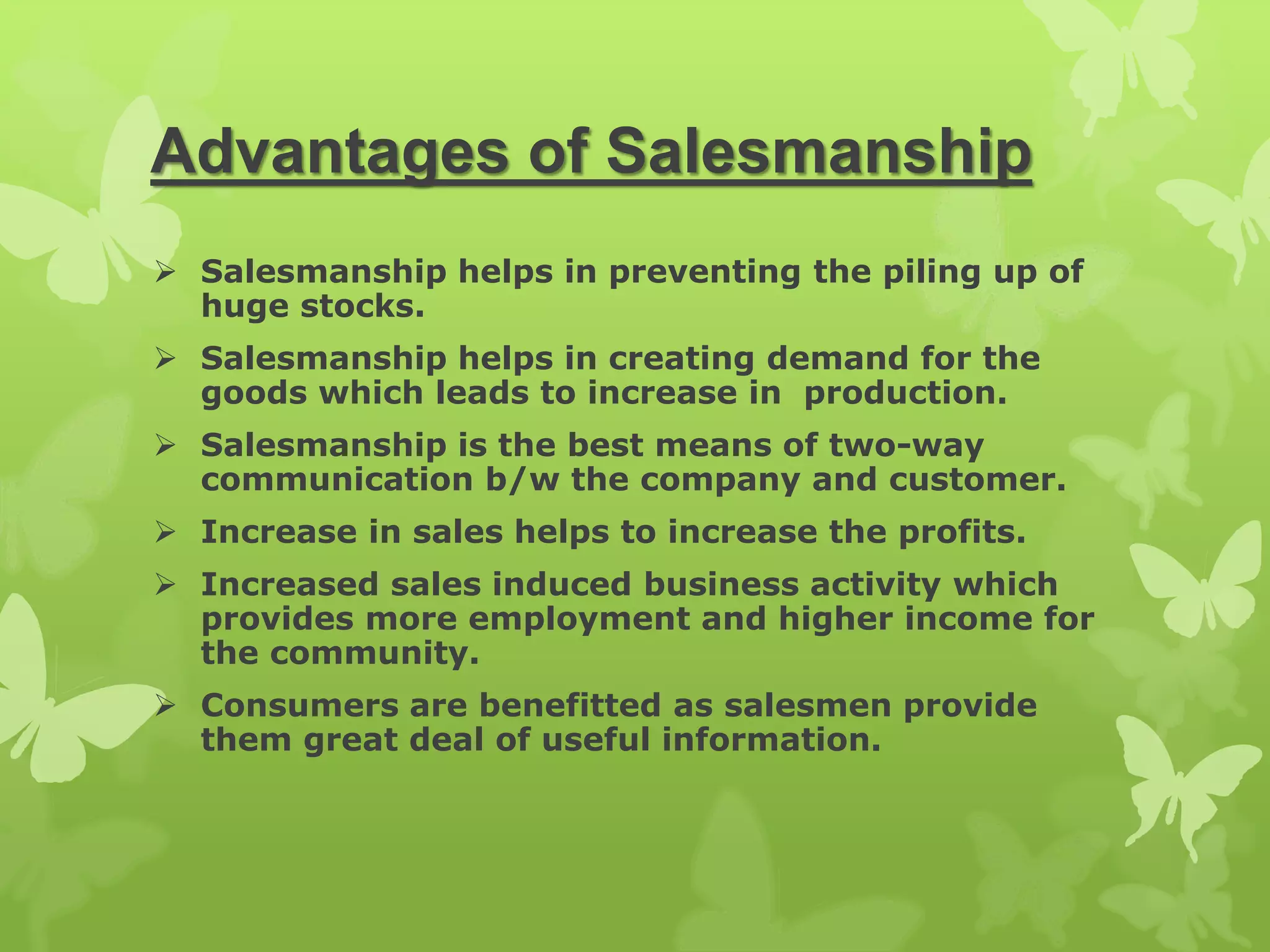 Salesmanship | PPTX