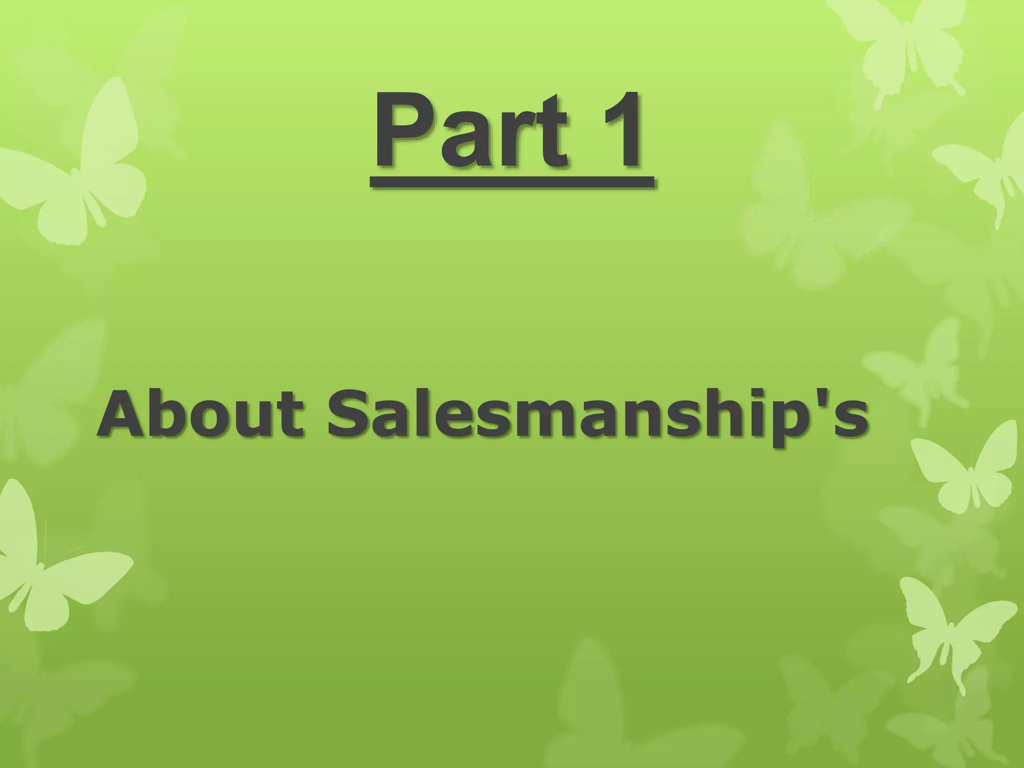 Salesmanship | PPTX