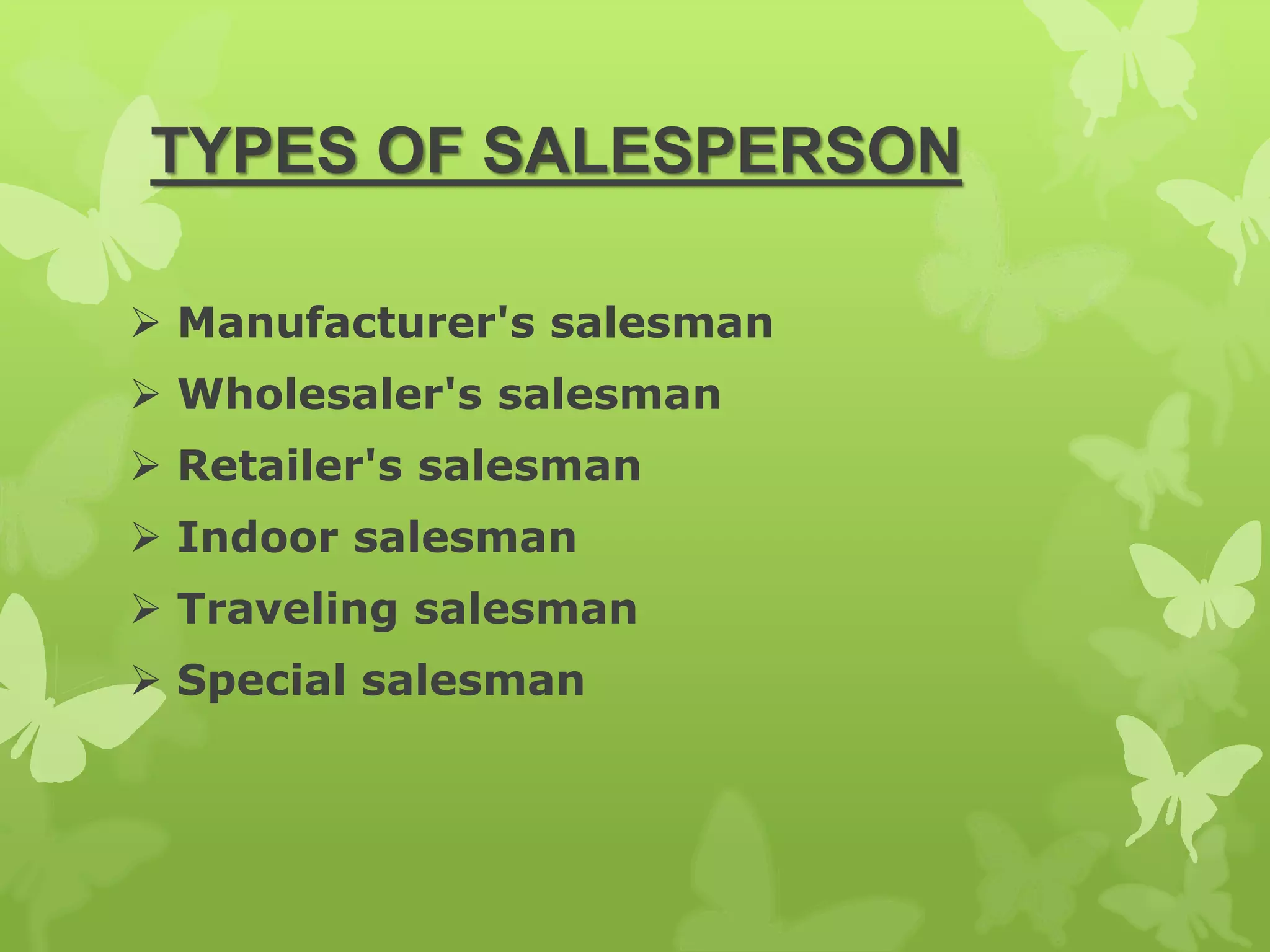 Salesmanship | PPTX