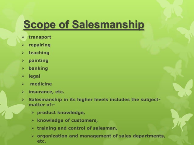 Salesmanship | PPTX | Sales | Business