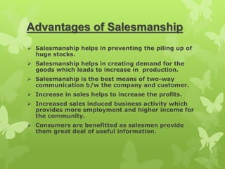 Salesmanship | PPTX