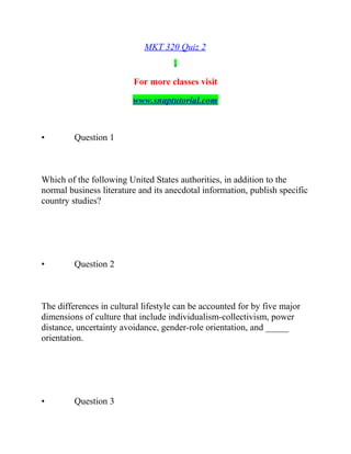 Mkt 320 Massive Success / snaptutorial.com