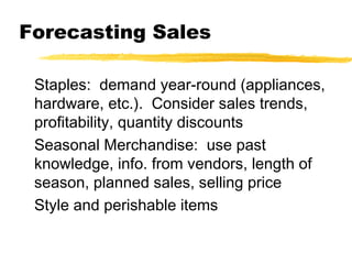 Mkt 335 chapters 12 & 13 merchandise planning | PPT