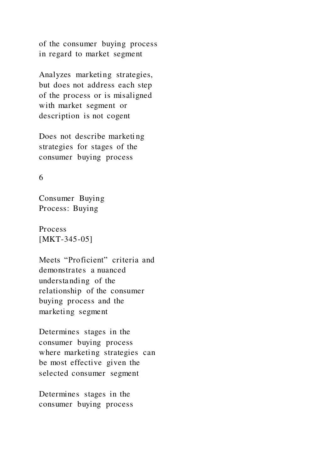 MKT 345 Final Project Guidelines and Rubric Overview | PDF